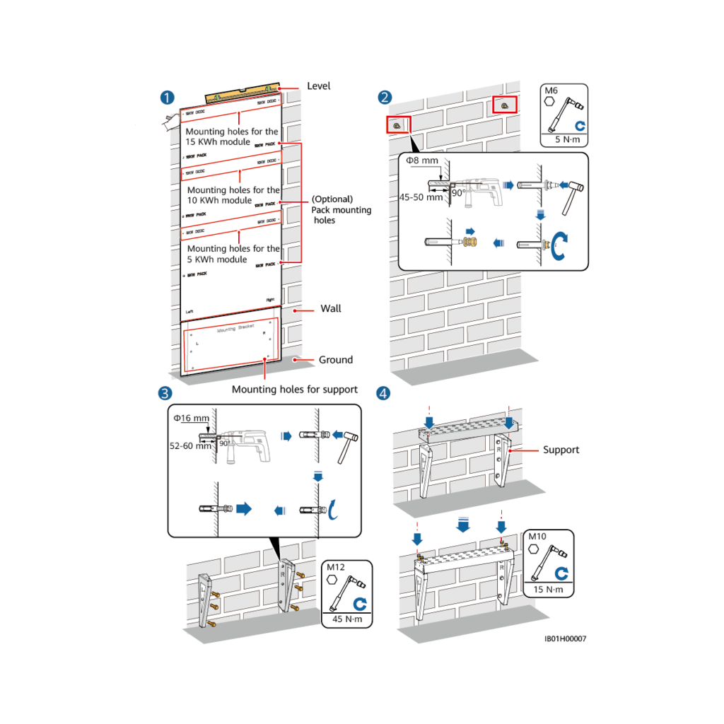 Huawei LUNA2000 Wall Mounting Bracket – mysolarsystems.eu